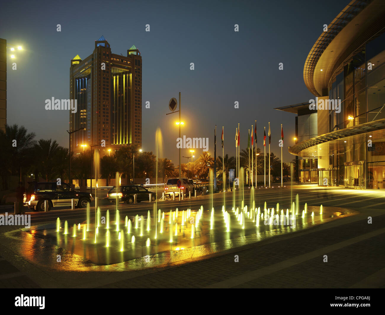 Illuminated View of the Building seen at Night Stock Photo - Alamy