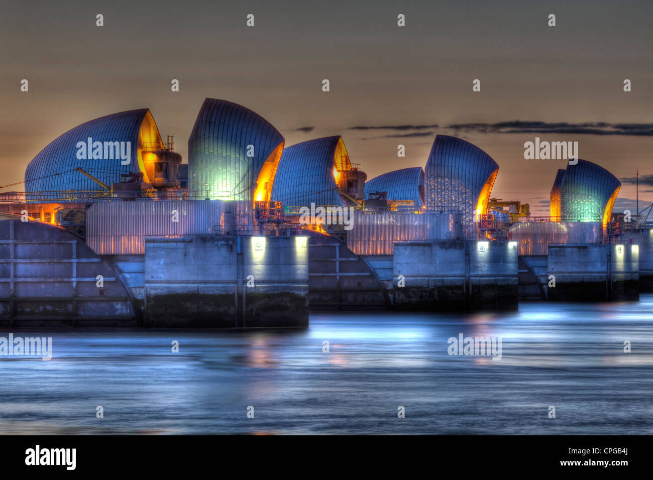 The River Thames Flood Barrier, London, England Stock Photo - Alamy