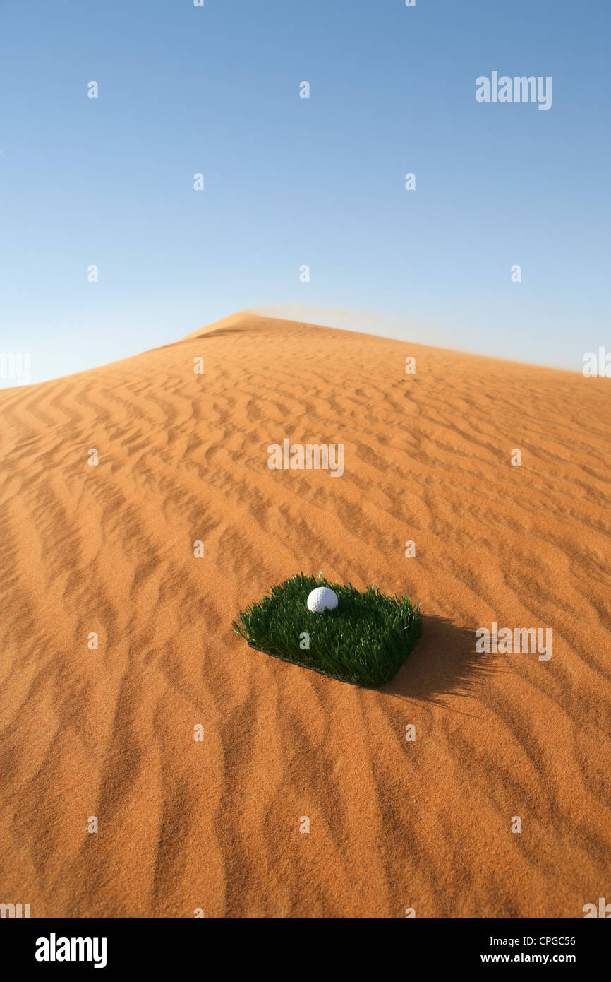Golf ball at the desert Stock Photo - Alamy