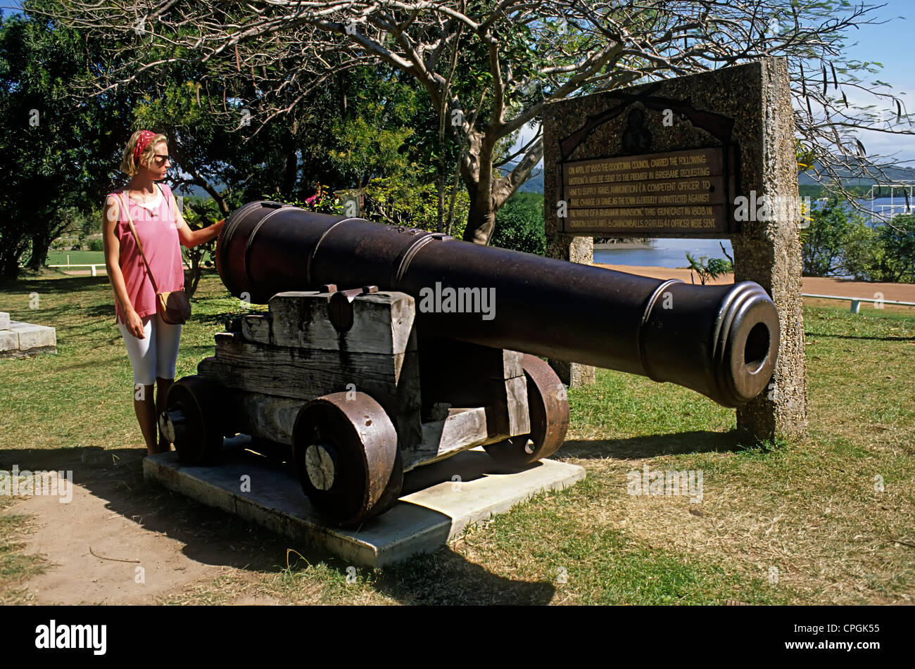 Memorial canon, Cooktown, Queensland, Australia Stock Photo - Alamy