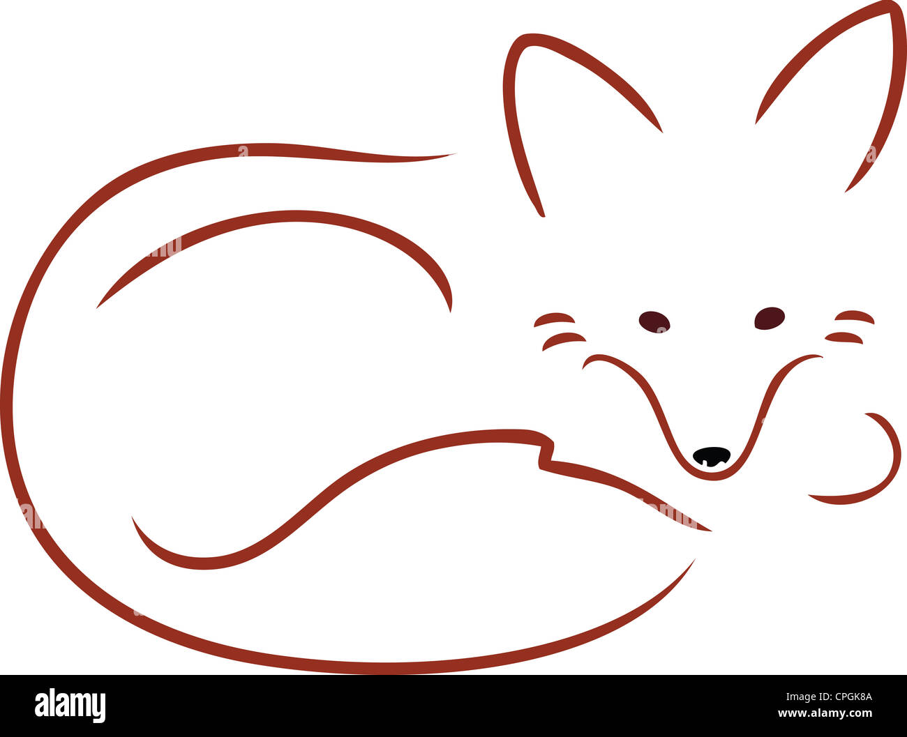 Fox Face Drawing Outline