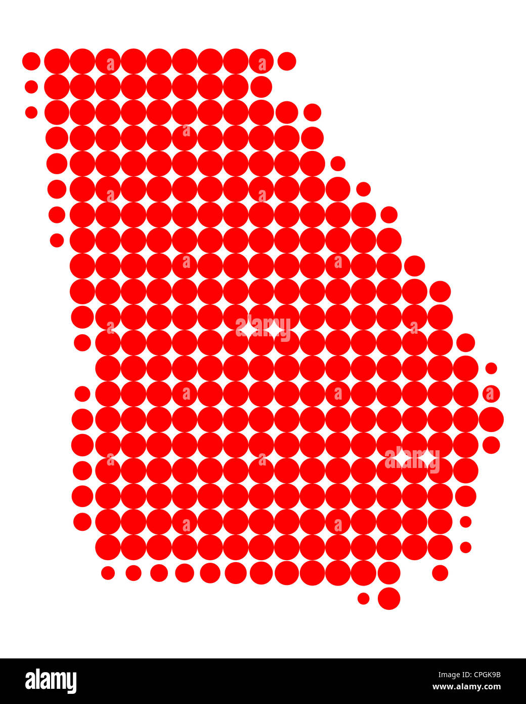 Map of Georgia Stock Photo - Alamy
