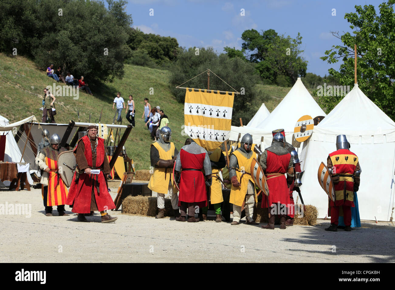 Medieval celebration in the village "The Matelles" next to Montpellier ...