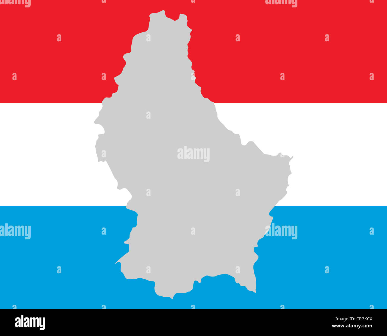 Map and flag of Luxembourg Stock Photo - Alamy