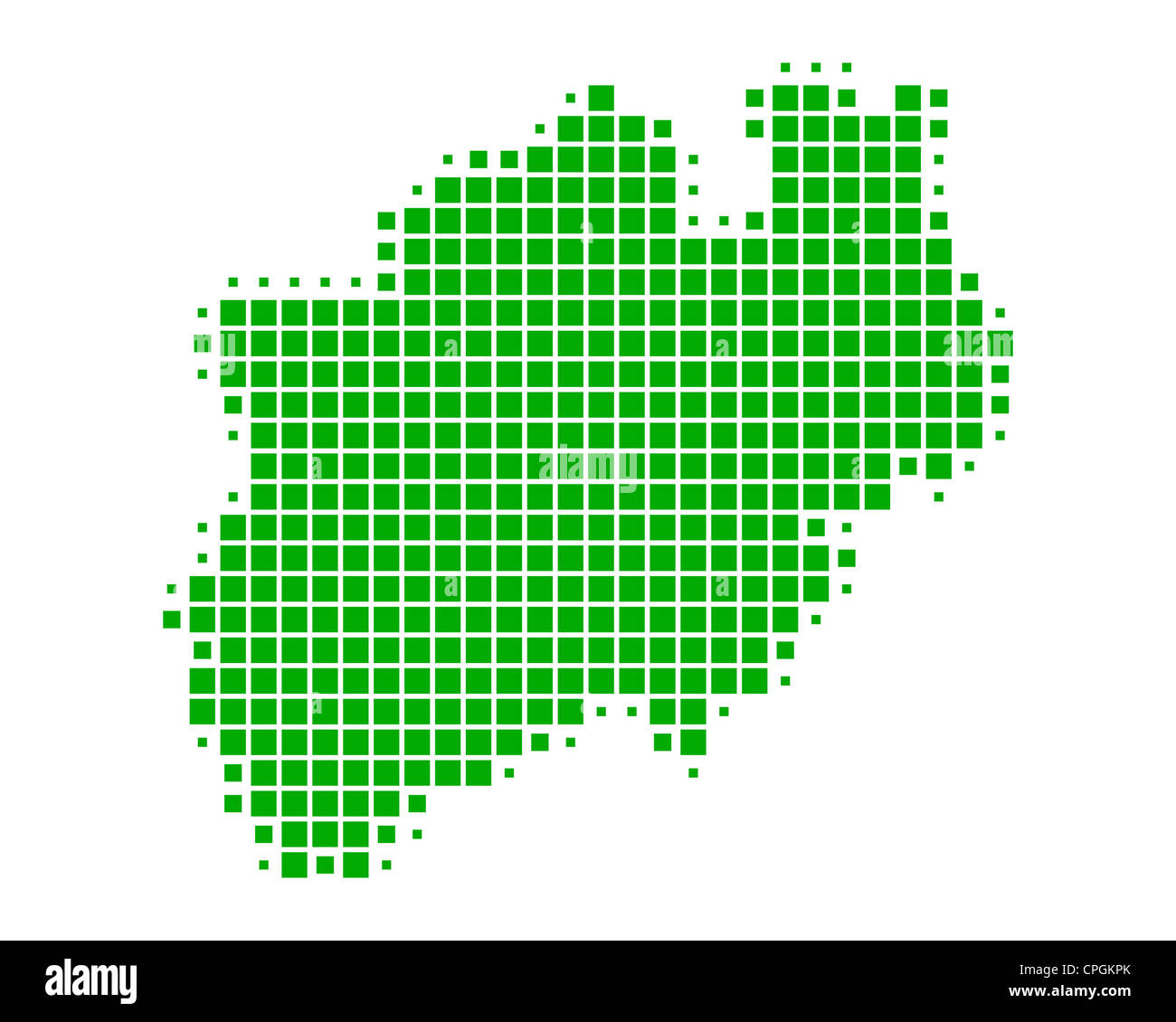 Map of North Rhine-Westphalia Stock Photo - Alamy