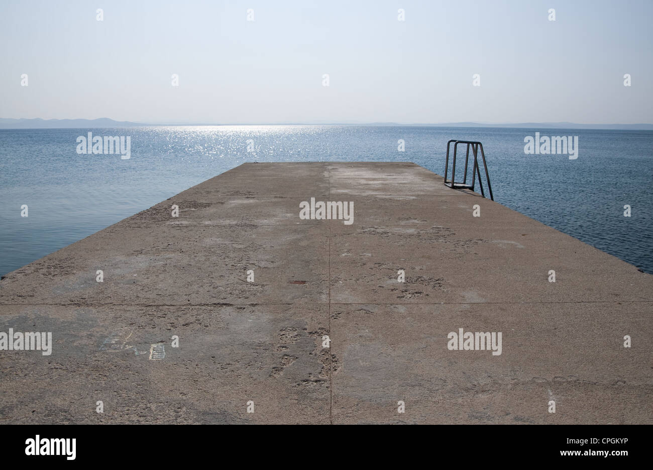 isolated pier, a look into the sea Stock Photo - Alamy