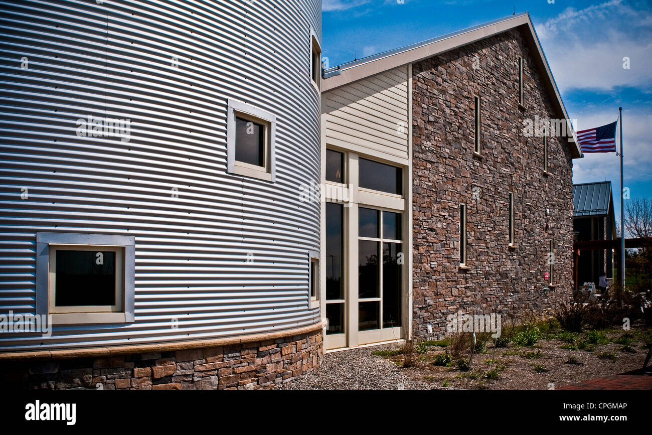 Suburban library building Stock Photo - Alamy