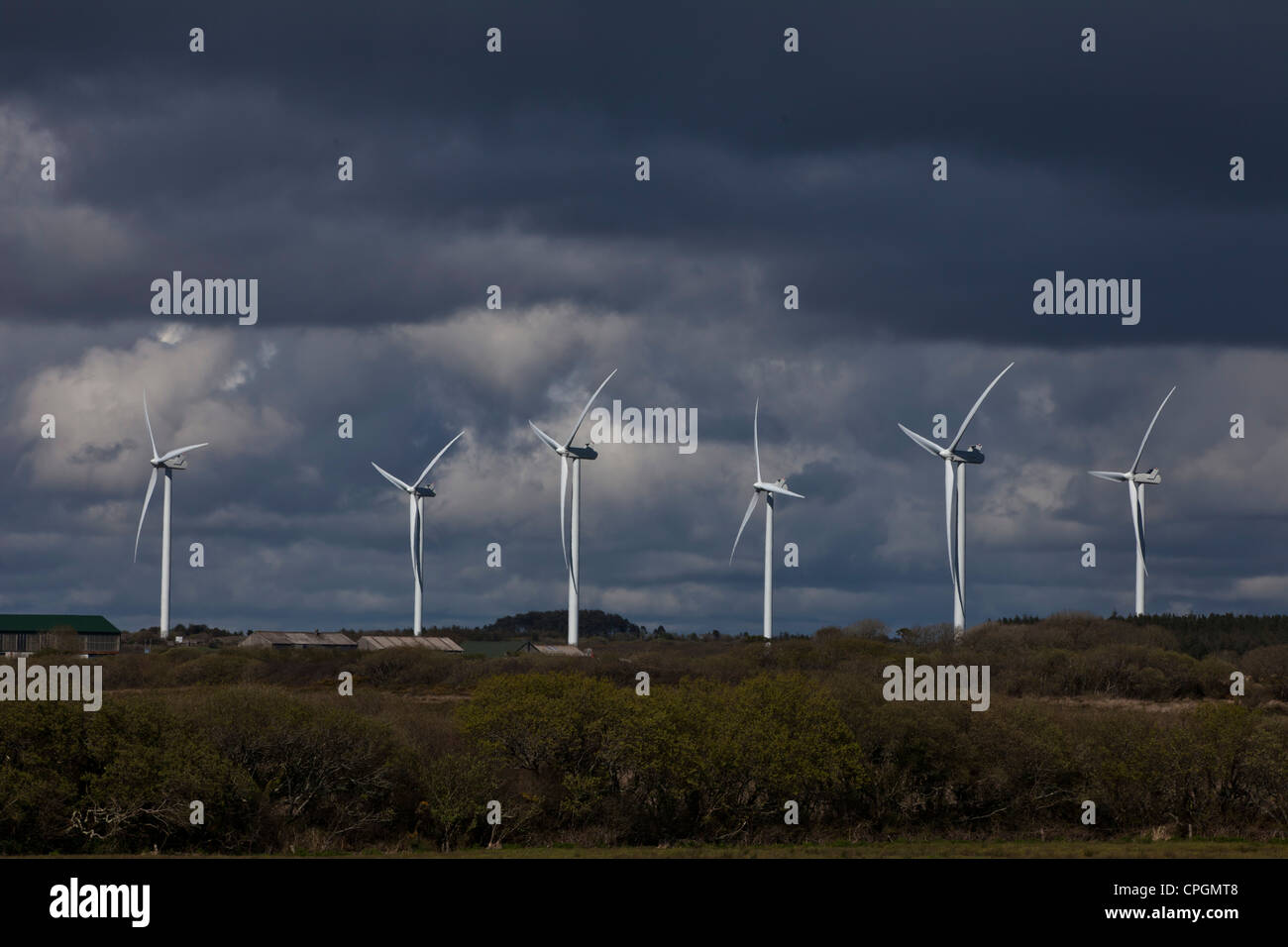Wind turbine farm near to Lizard Point, Cornwall Stock Photo - Alamy