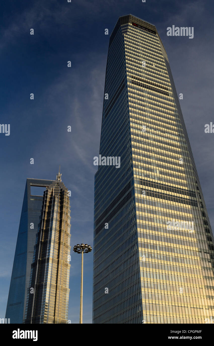 Shanghai world financial center and jin mao tower hi-res stock ...