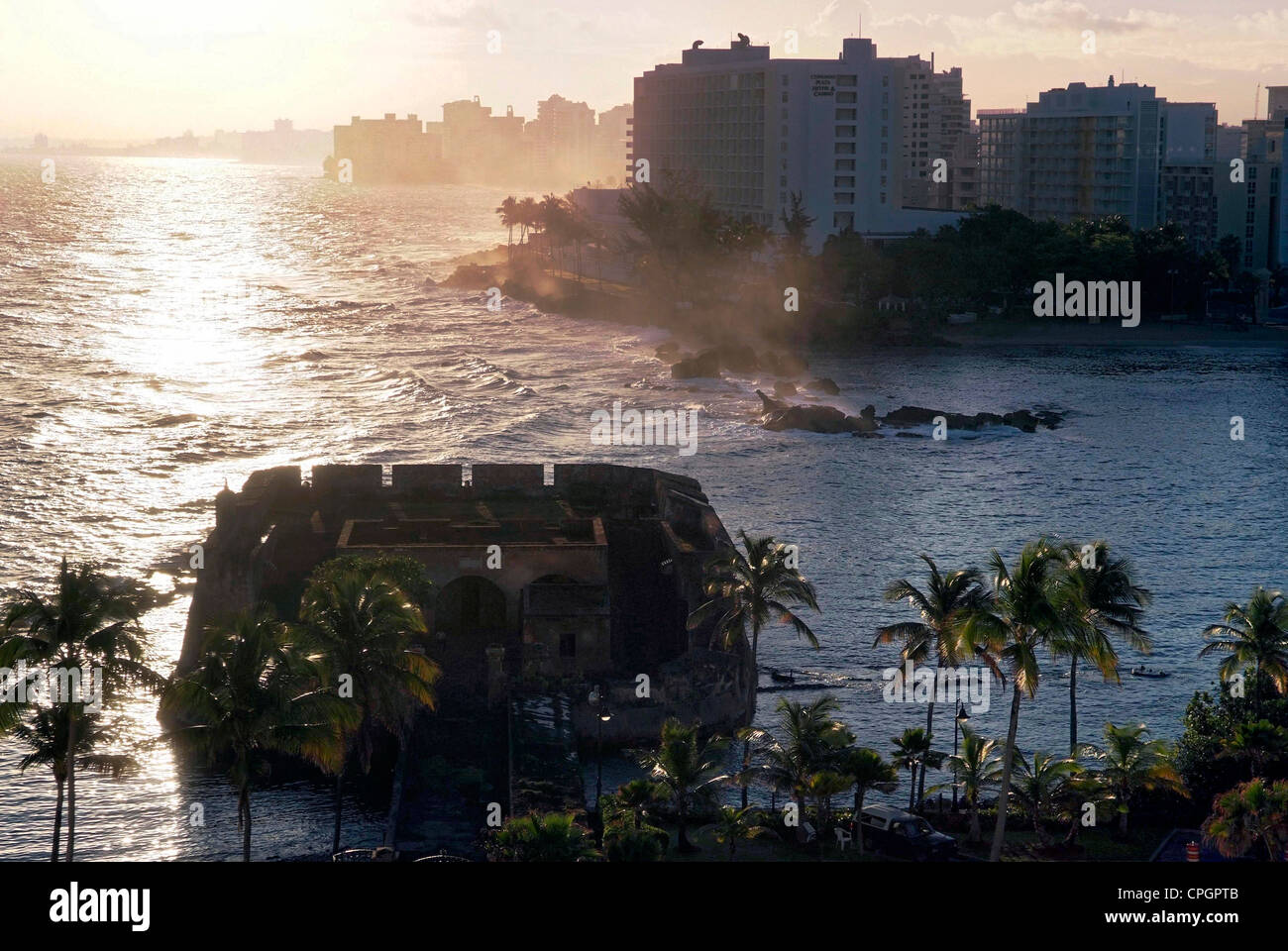 PUERTO RICO San Juan San Geronimo Fort in foreground - view towards ...