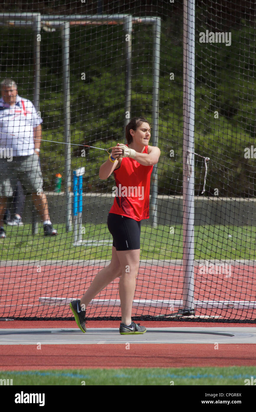 British hammer thrower Sarah Holt Stock Photo - Alamy