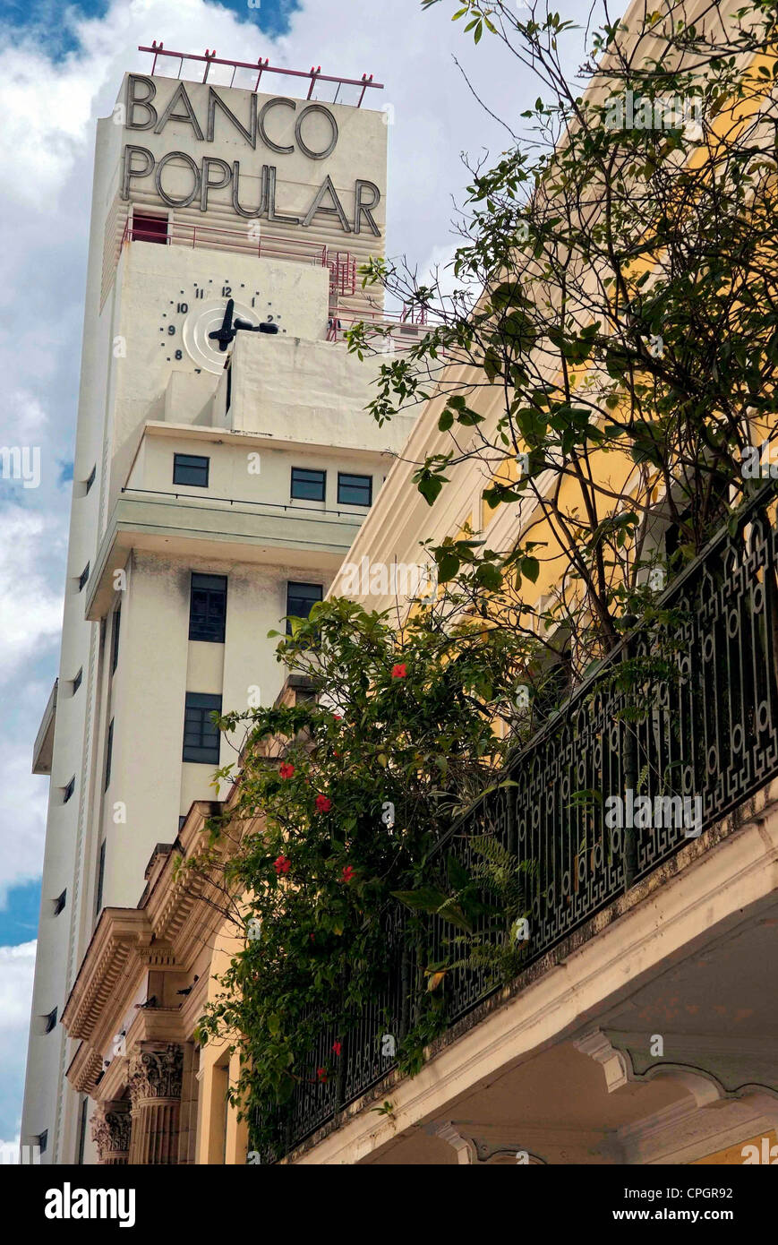 PUERTO RICO - SAN JUAN - The Old Town Banco Popular building Stock ...