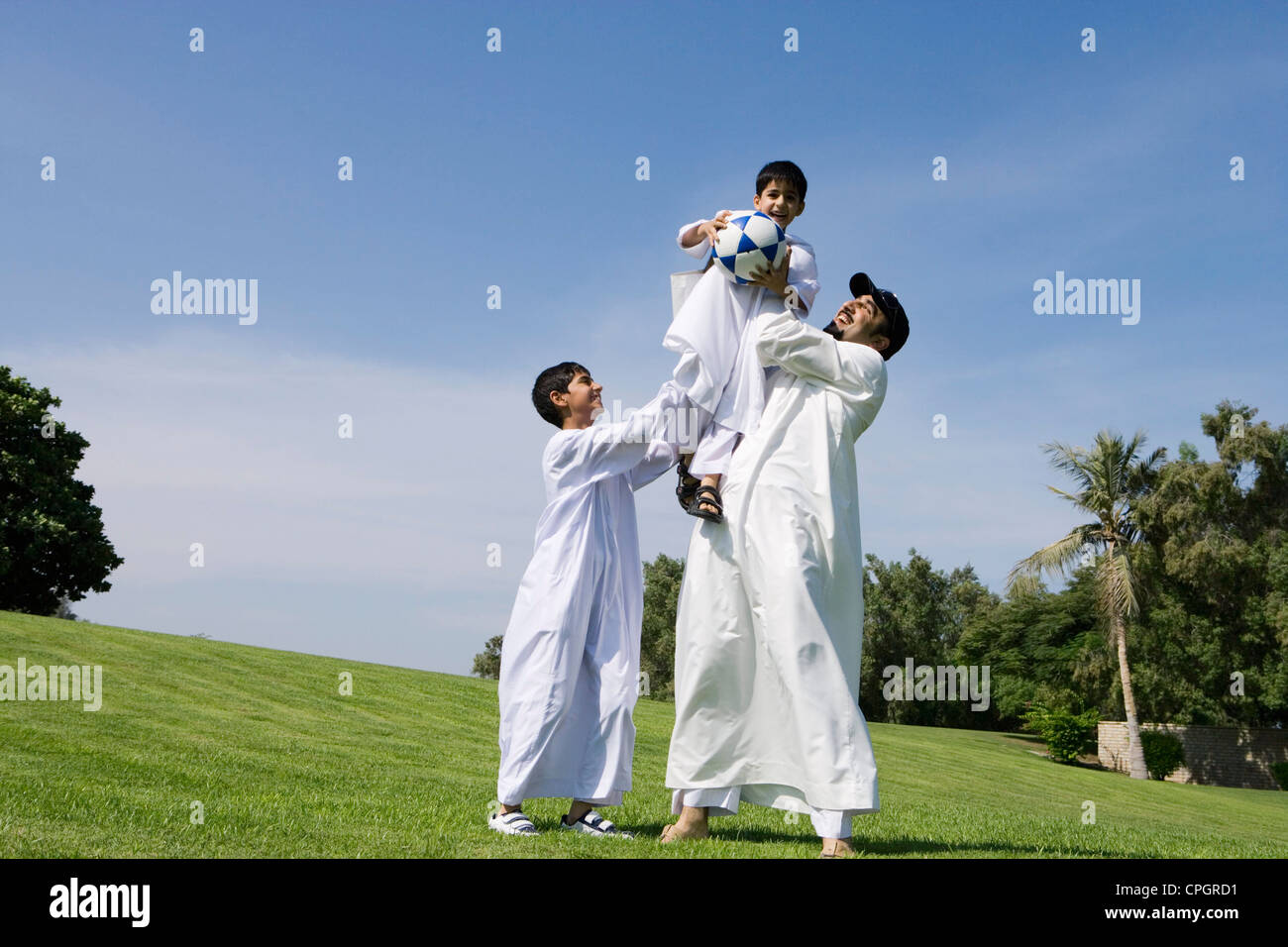 Arab children playing sport hi-res stock photography and images - Alamy