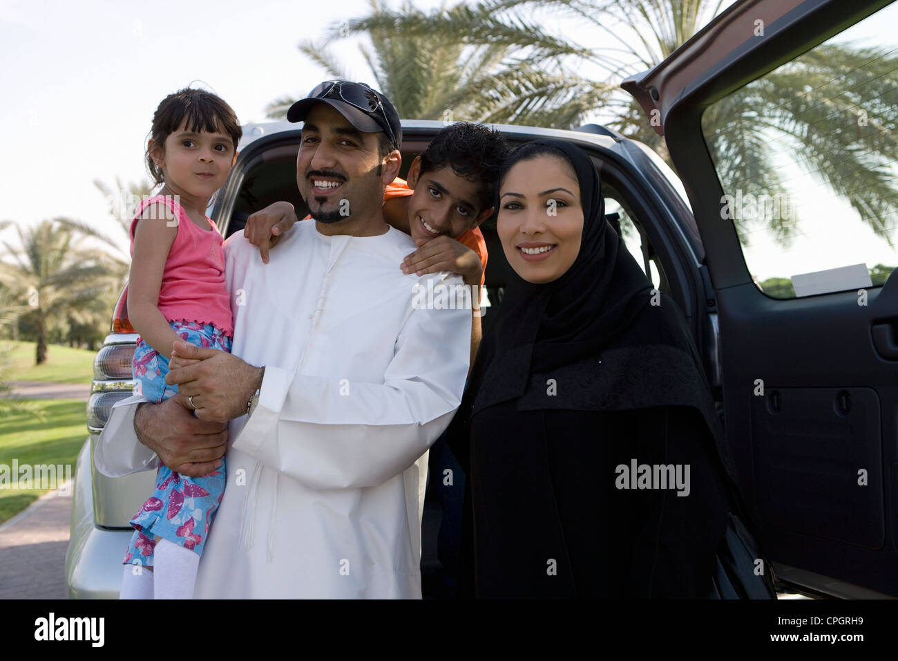 Parents with children, smiling, portrait Stock Photo - Alamy
