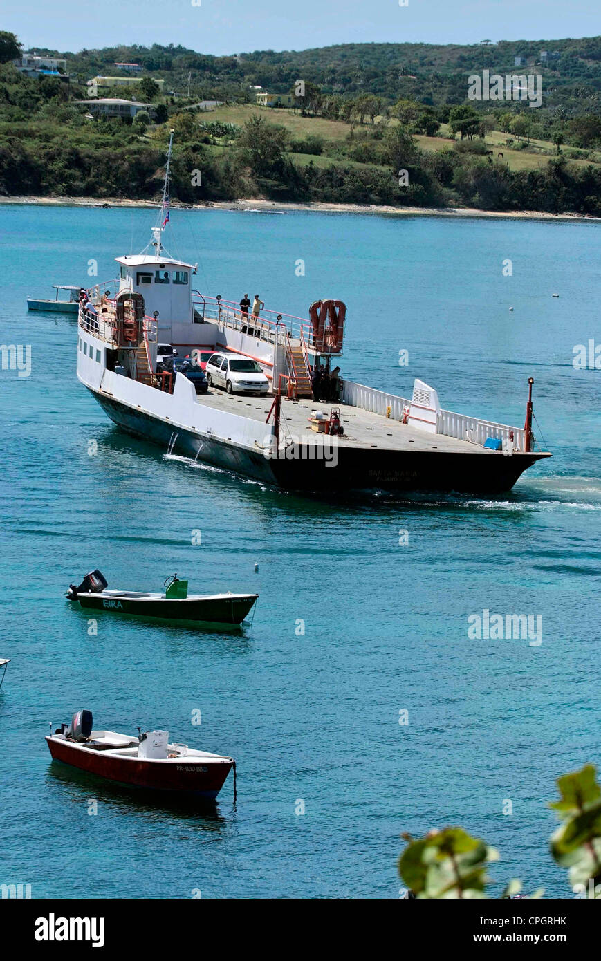 PUERTO RICO - VIEQUES Caribbean resort island. Inter Island Ferry Stock ...