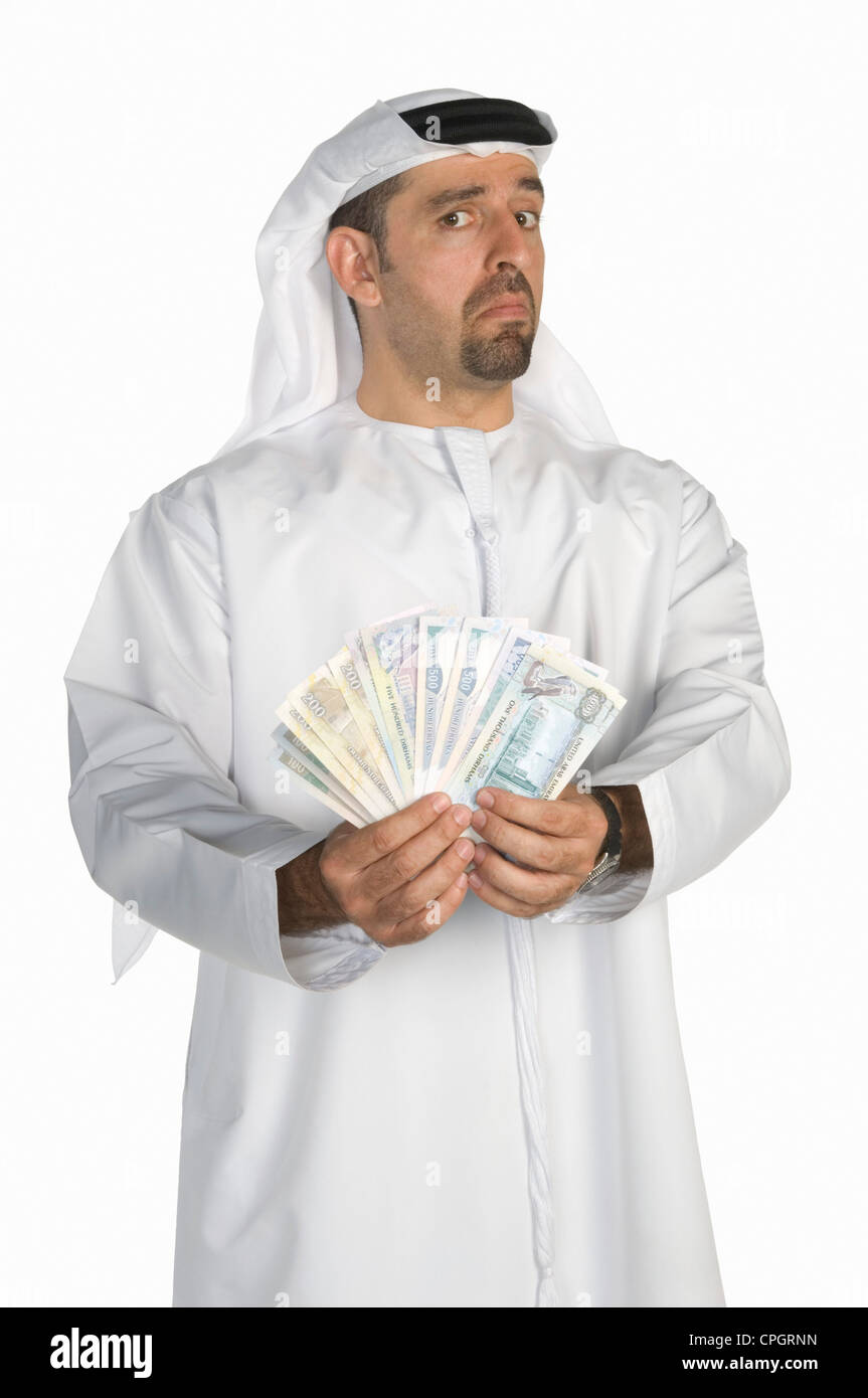 Mid adult man holding paper currency, portrait Stock Photo - Alamy