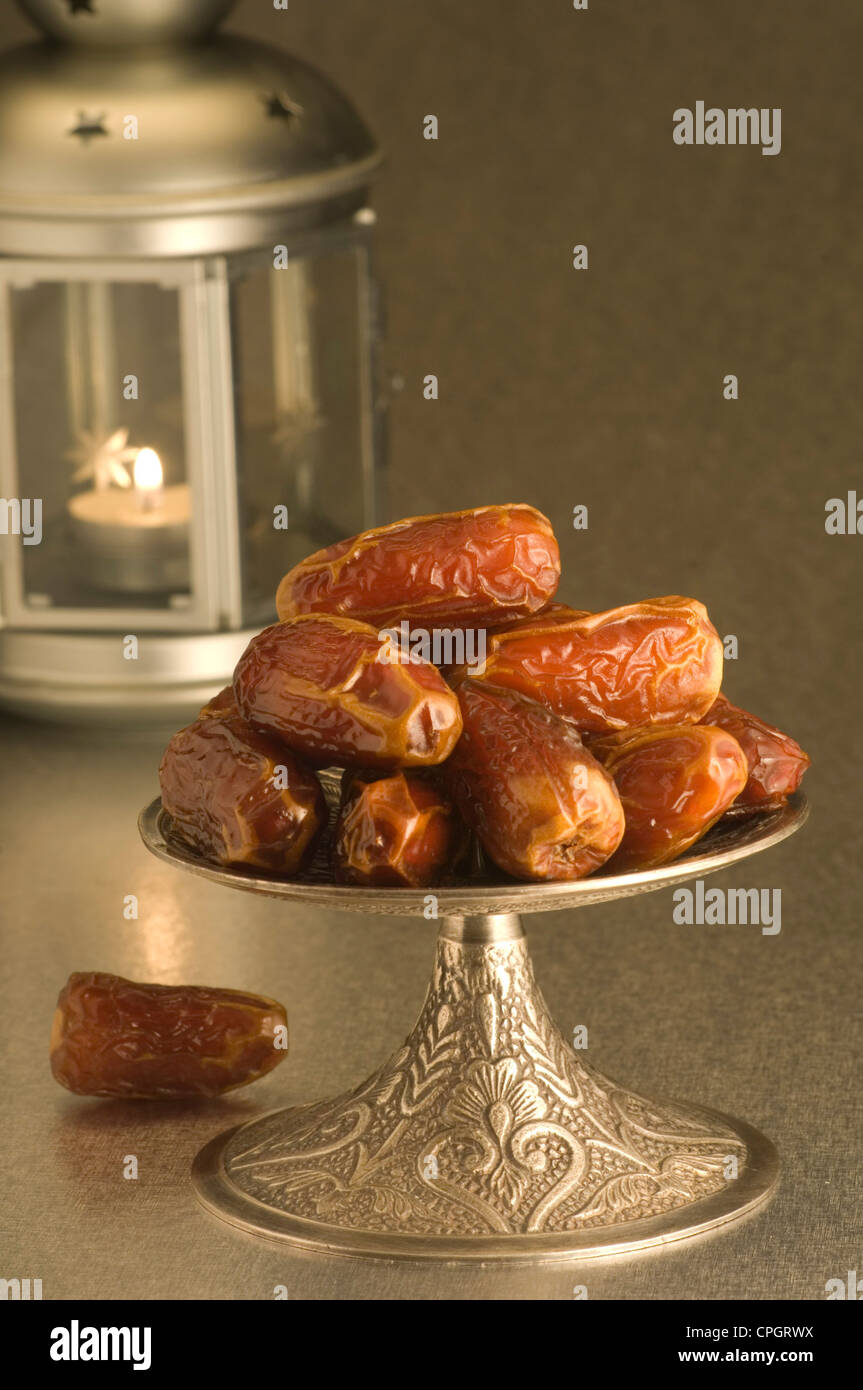 Dates with Lantern Stock Photo - Alamy