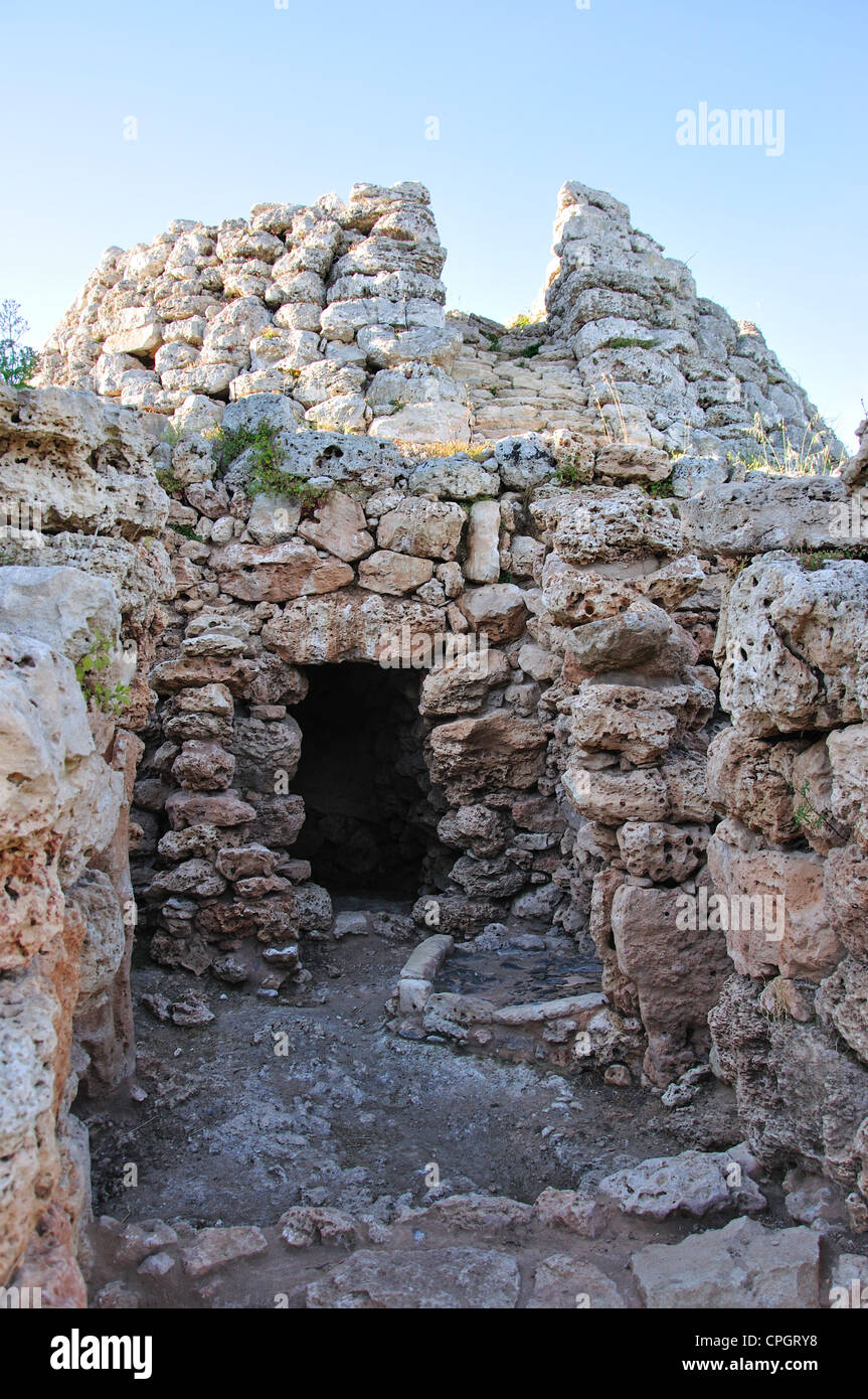 Entrance to Talaiot at Talaiots de Cornia Bronze Age archaeological ...