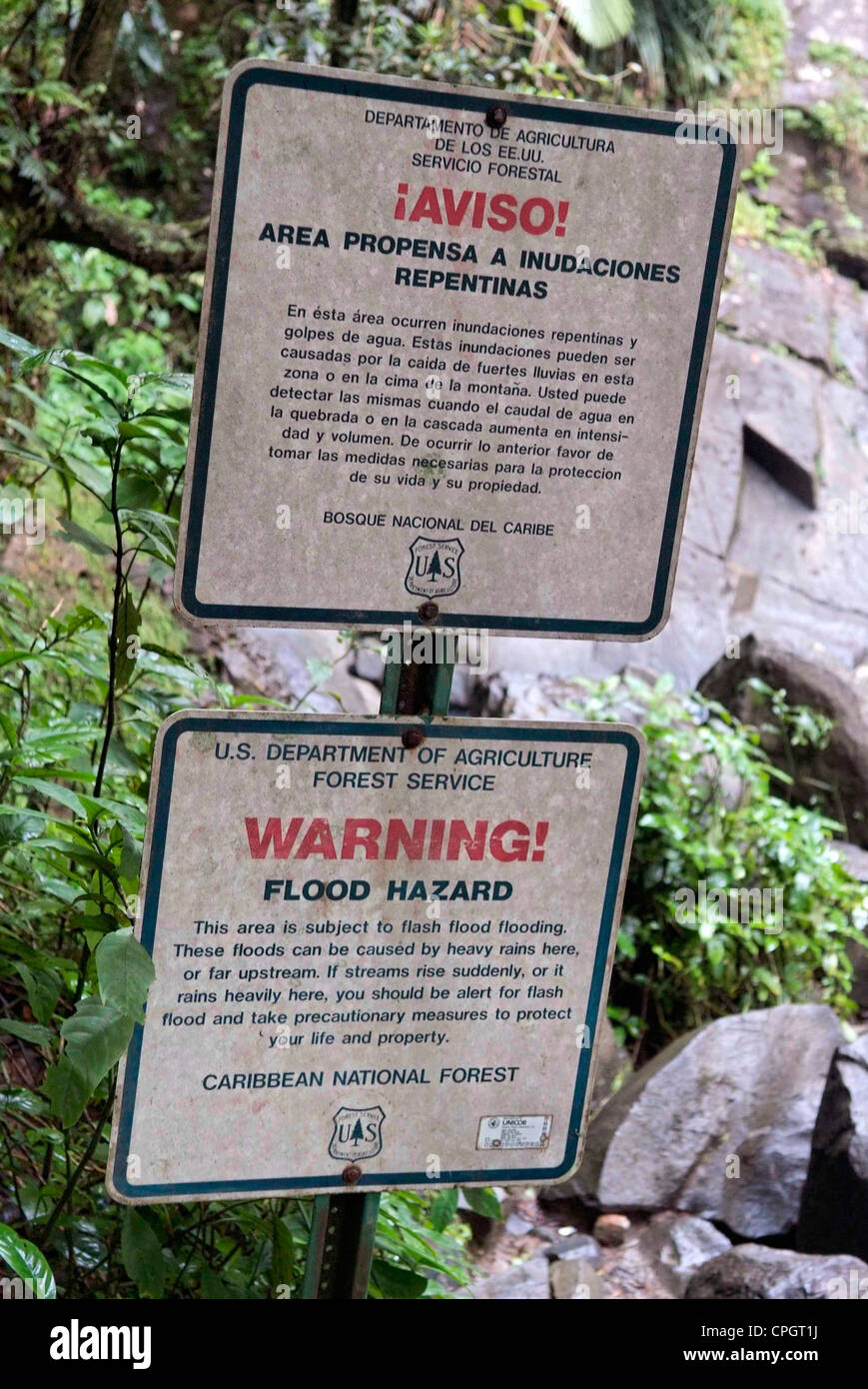 PUERTO RICO - El Yunque - The Caribbean National Forest - Warning Sign ...