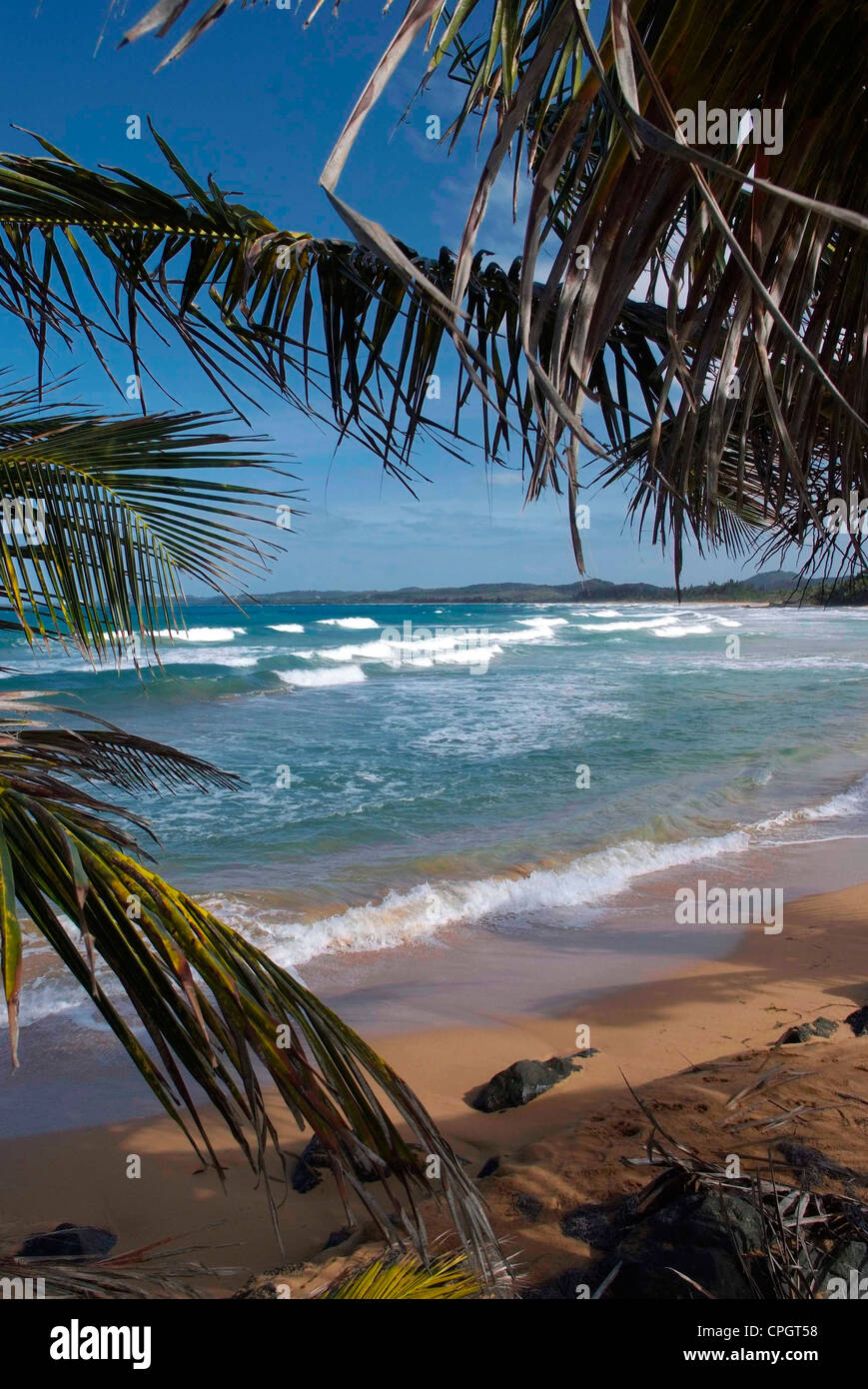 PUERTO RICO - Caribbean island Luquillo - beach by the town Stock Photo ...