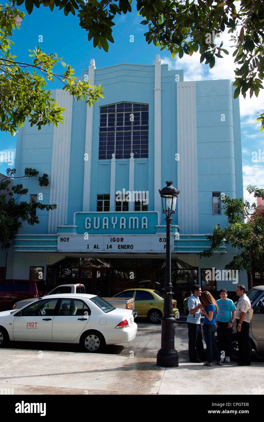PUERTO RICO GUAYAMA - The art deco Movie Theatre (now closed Stock ...