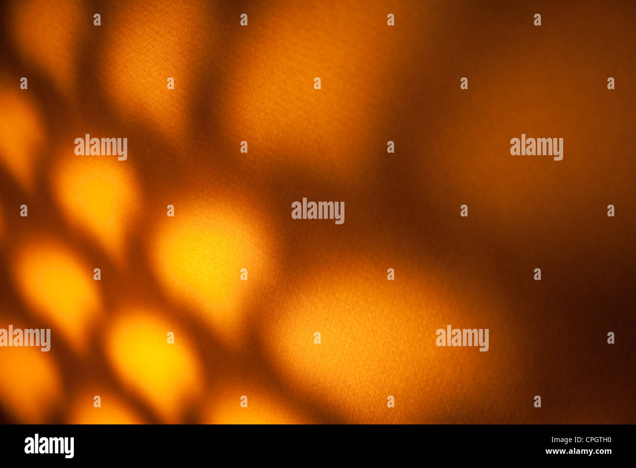 Reflection of an illuminated lantern with lattice pattern Stock Photo ...
