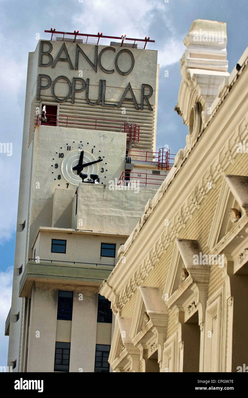 PUERTO RICO -SAN JUAN - The Old Town Banco Popular building Stock Photo ...