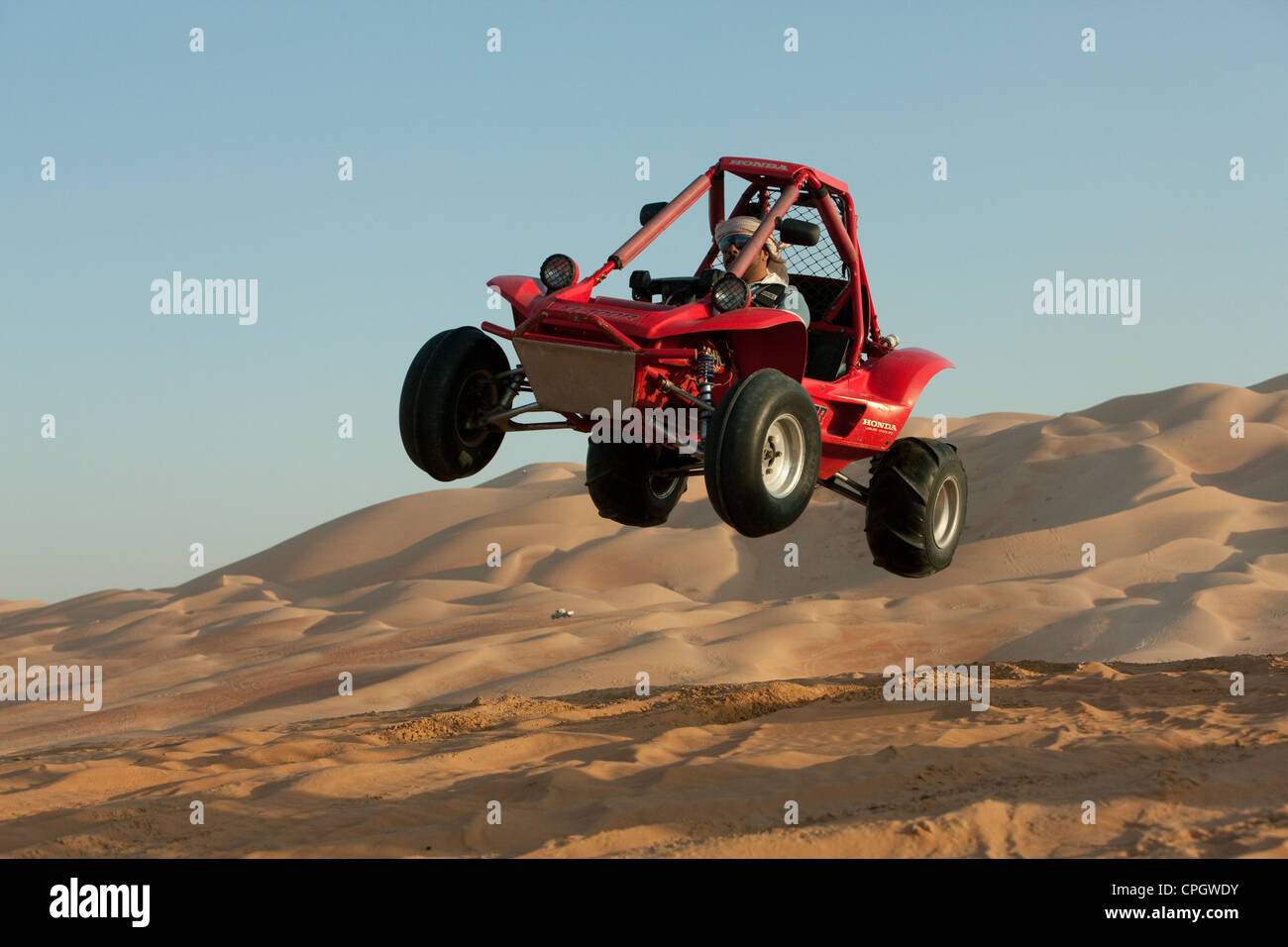 Dune buggy riders seen in the desert of Liwa, Abu Dhabi - UAE Stock ...