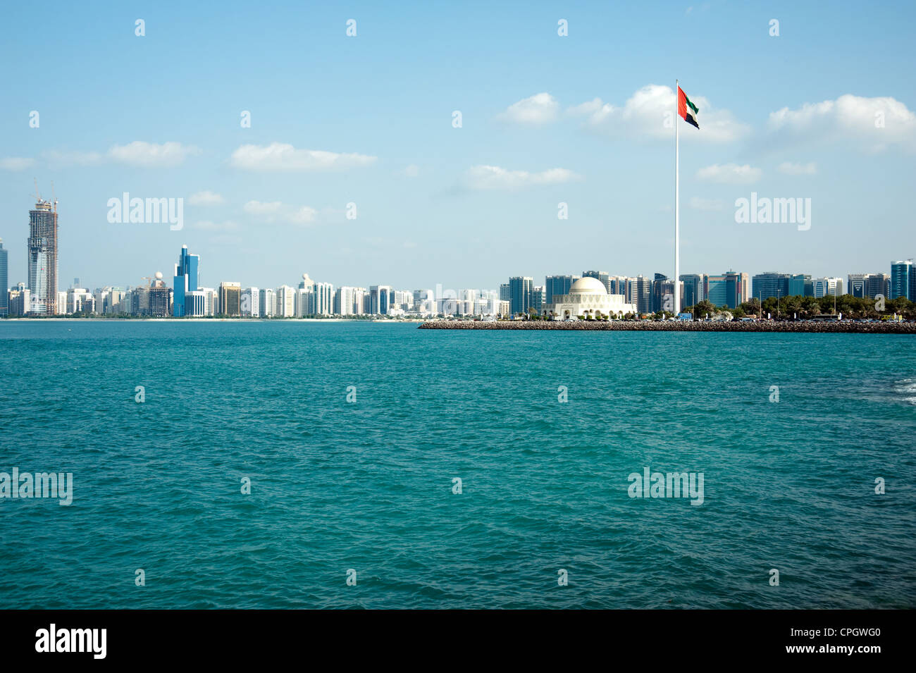 Abu Dhabi city skyline, UAE Stock Photo - Alamy