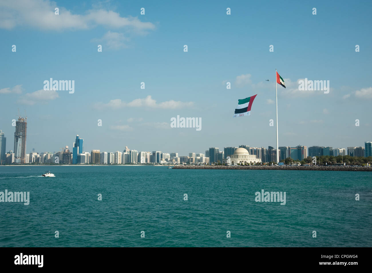 Abu Dhabi city skyline, UAE Stock Photo - Alamy