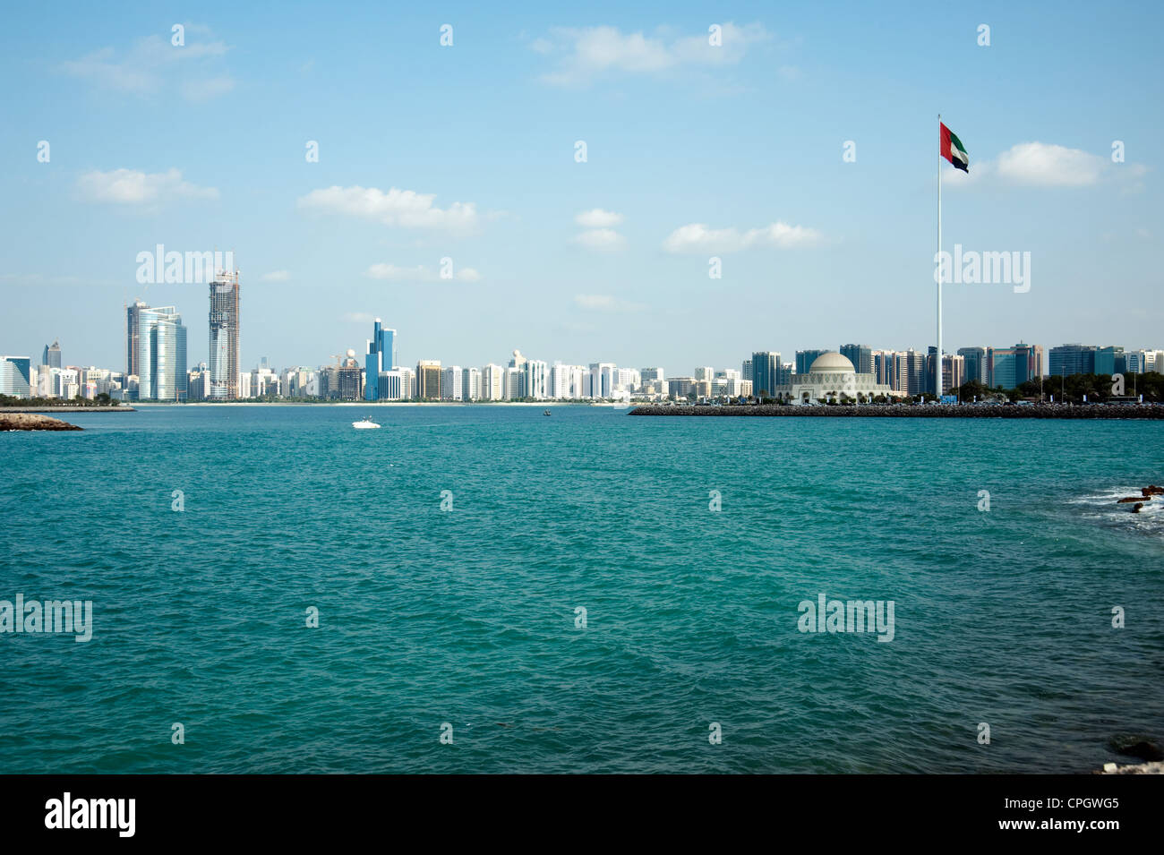 Abu Dhabi city skyline, UAE Stock Photo - Alamy