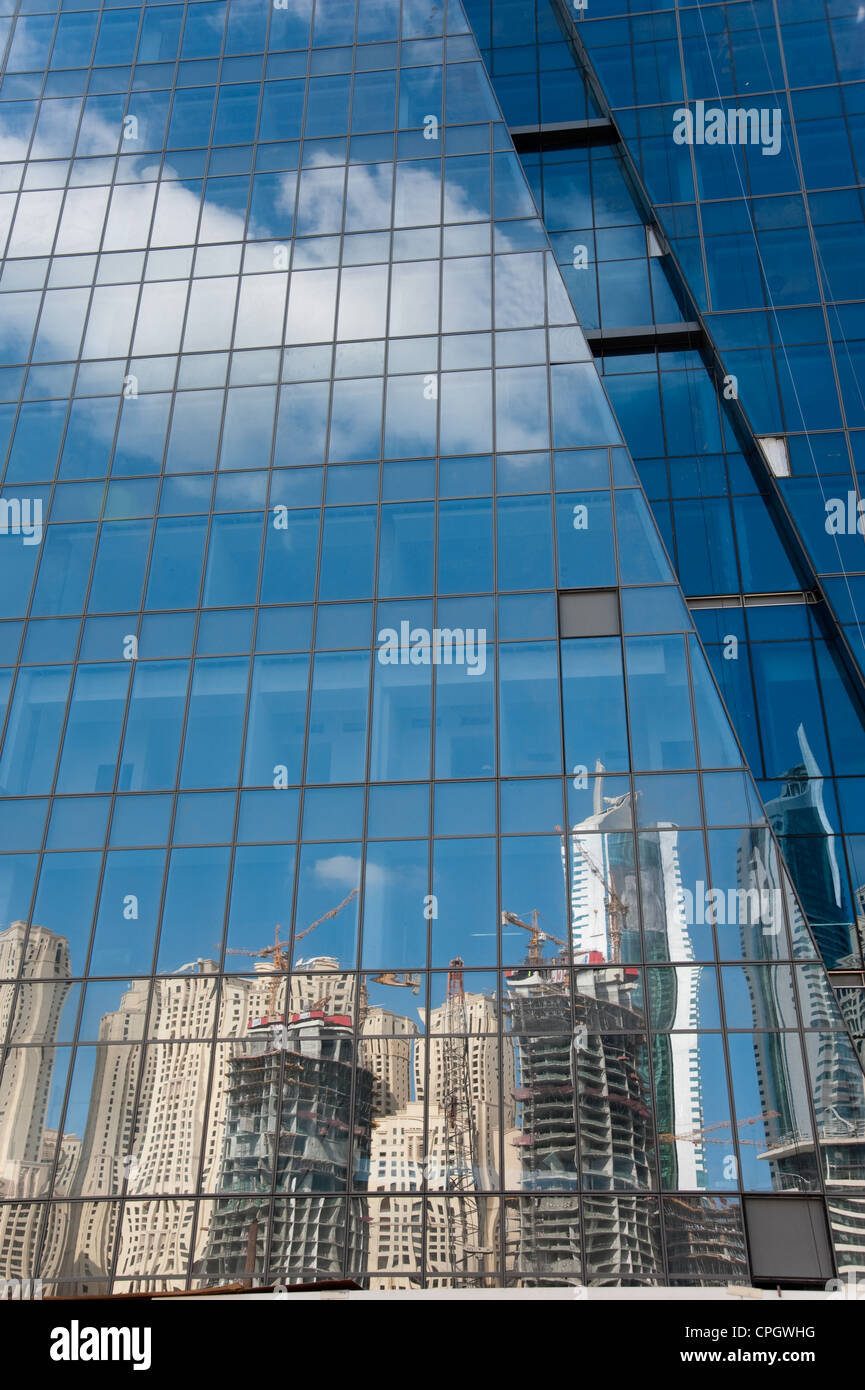 Reflection of buildings in Dubai, UAE Stock Photo - Alamy