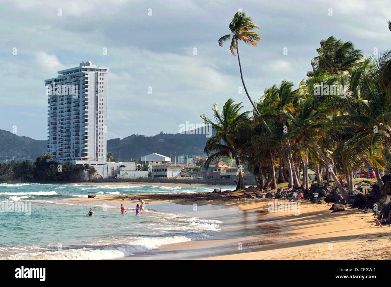 PUERTO RICO - Caribbean island resort Luquillo - beach by the town ...