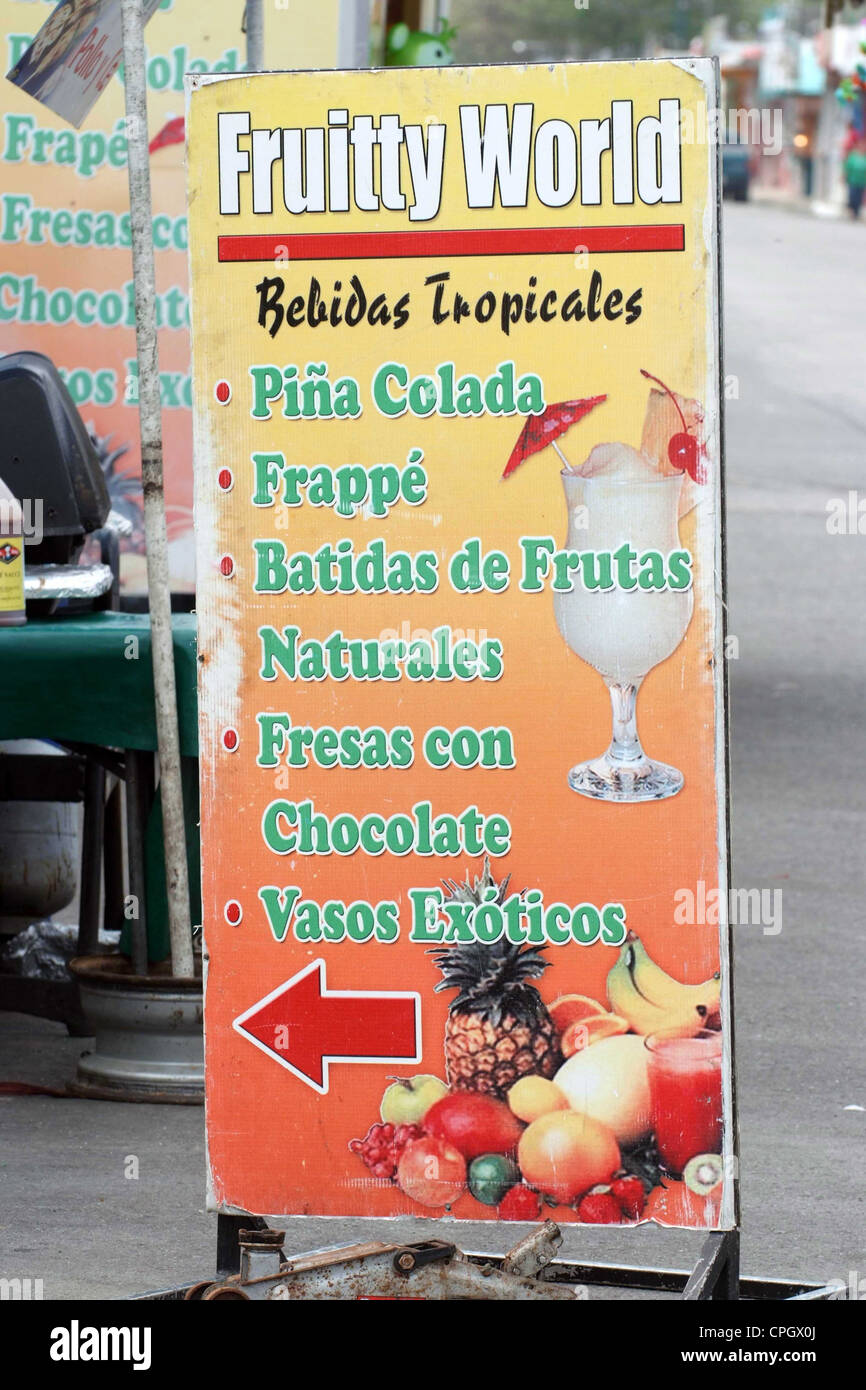 PUERTO RICO - Luquillo Beach - roadside signs Stock Photo - Alamy