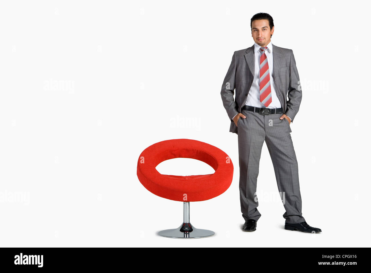 Man standing on chair hi-res stock photography and images - Alamy