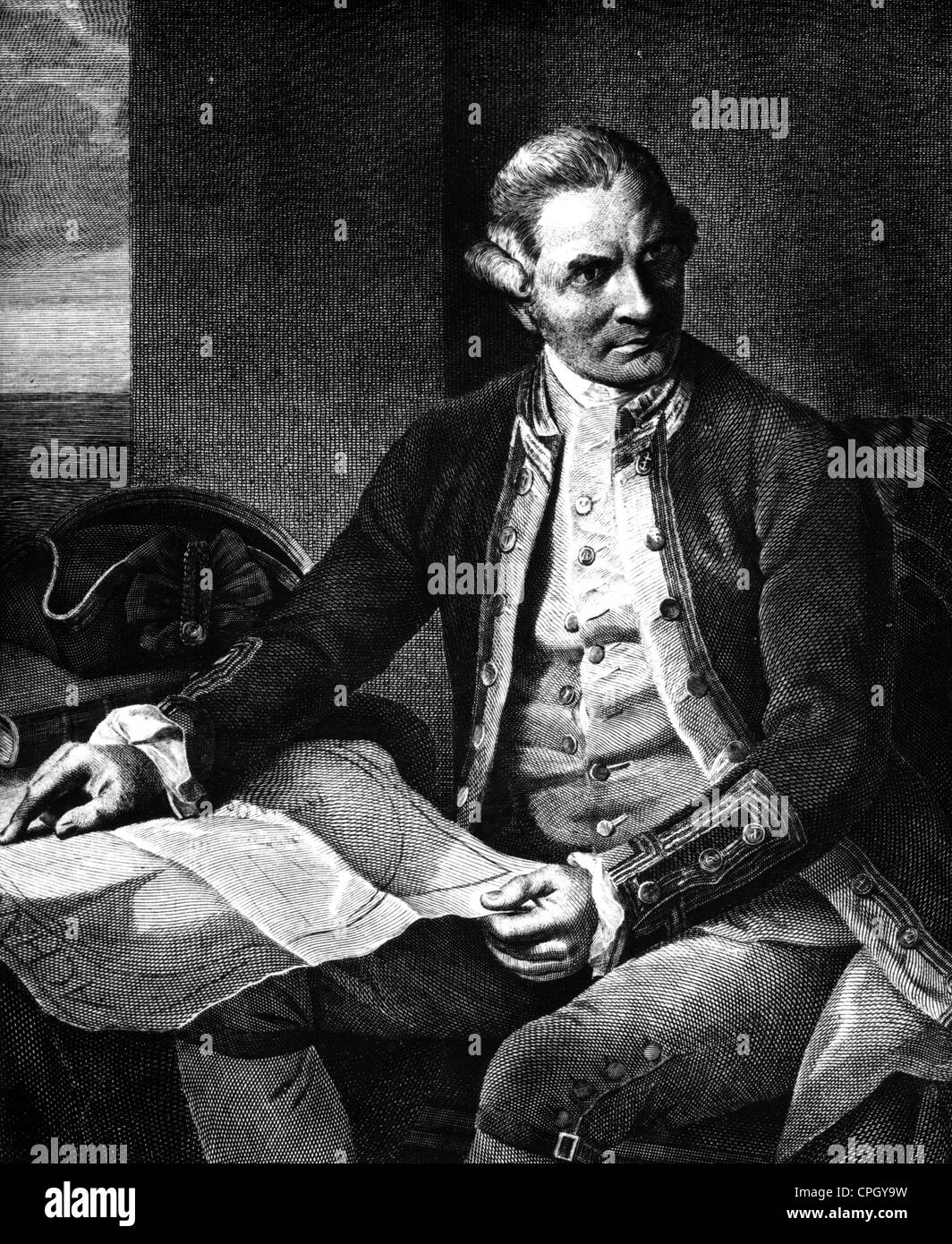 James cook map hi-res stock photography and images - Alamy
