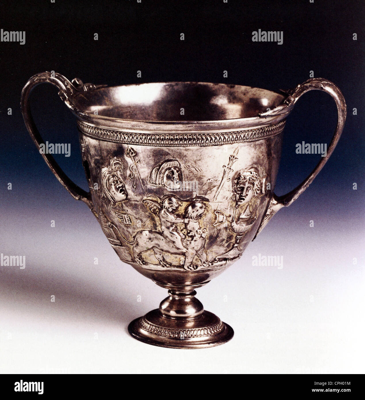 ancient world, gastronomy, drinking vessels, Kantharos, decorated with ...