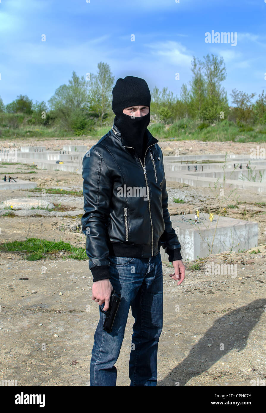 Gunman mask hi-res stock photography and images - Alamy