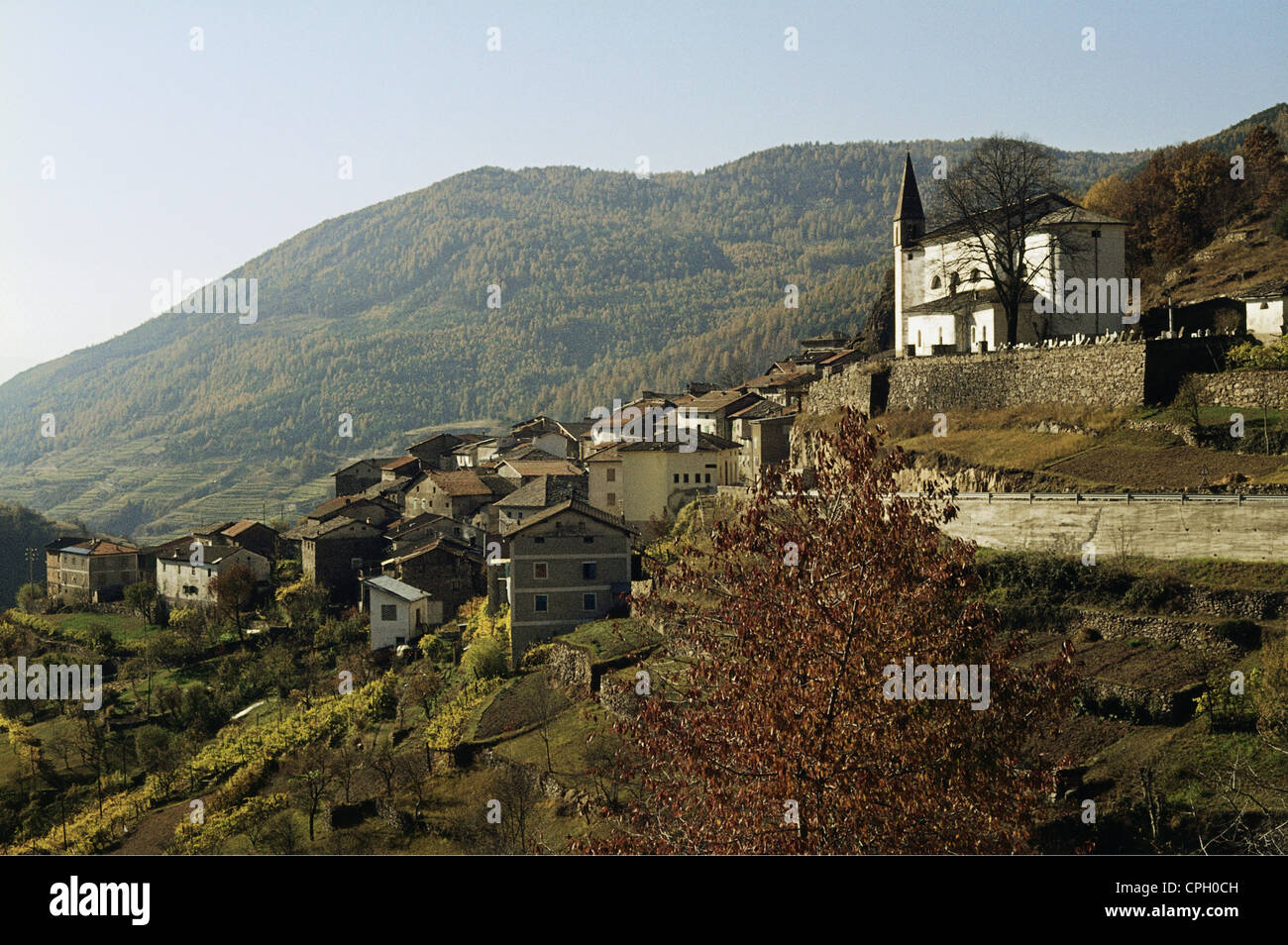 geography / travel, Italy, landscapes, Valle di Cembra, view onto a ...