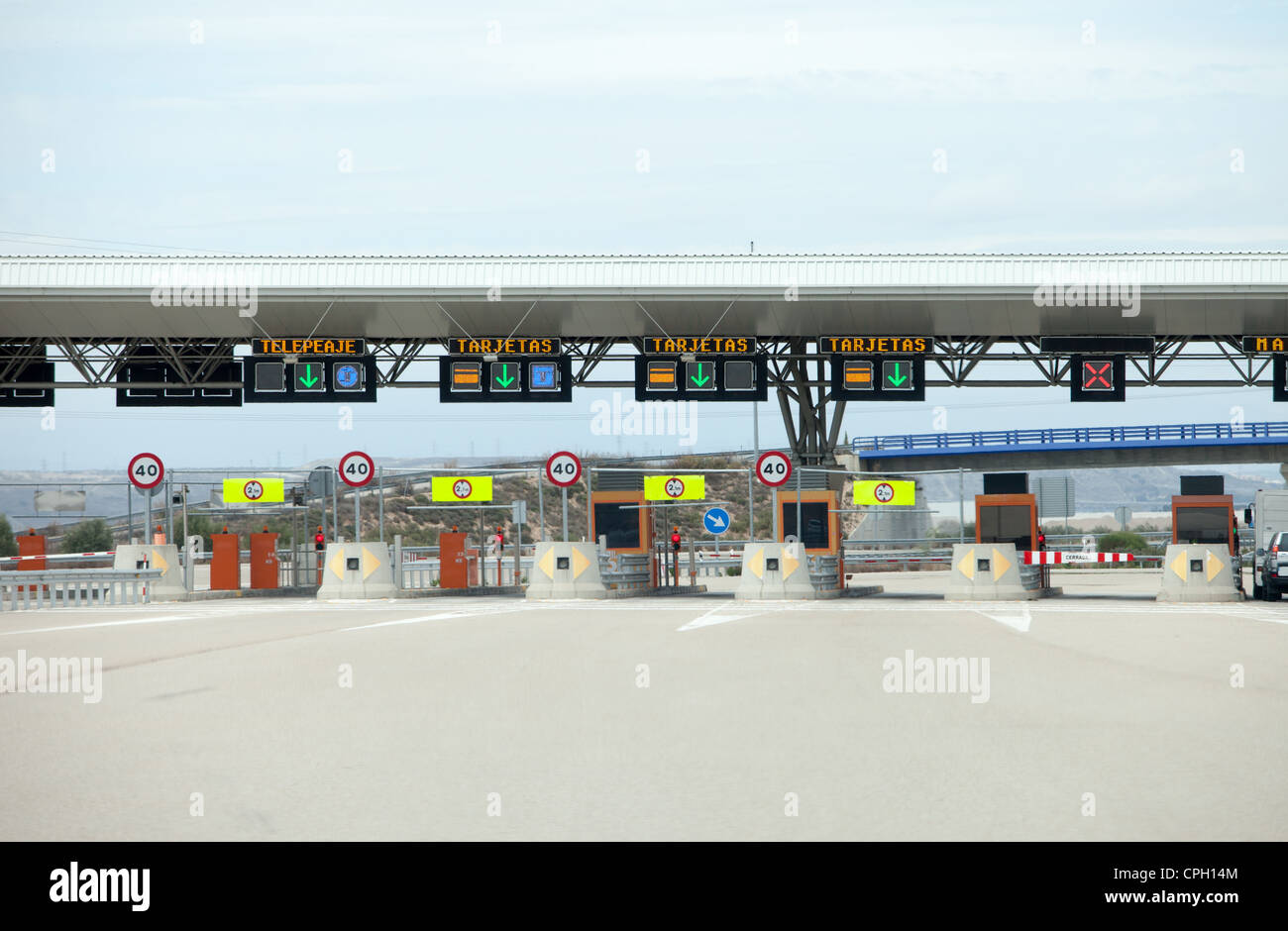 First Class Highway Toll/Payment Gate Stock Photo - Alamy