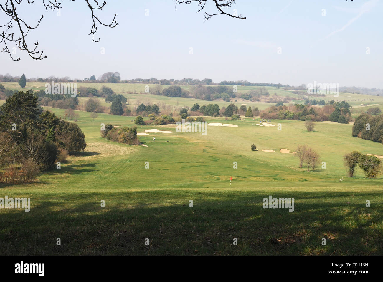 Hillbarn Golf Course on the South Downs at Worthing. West Sussex ...