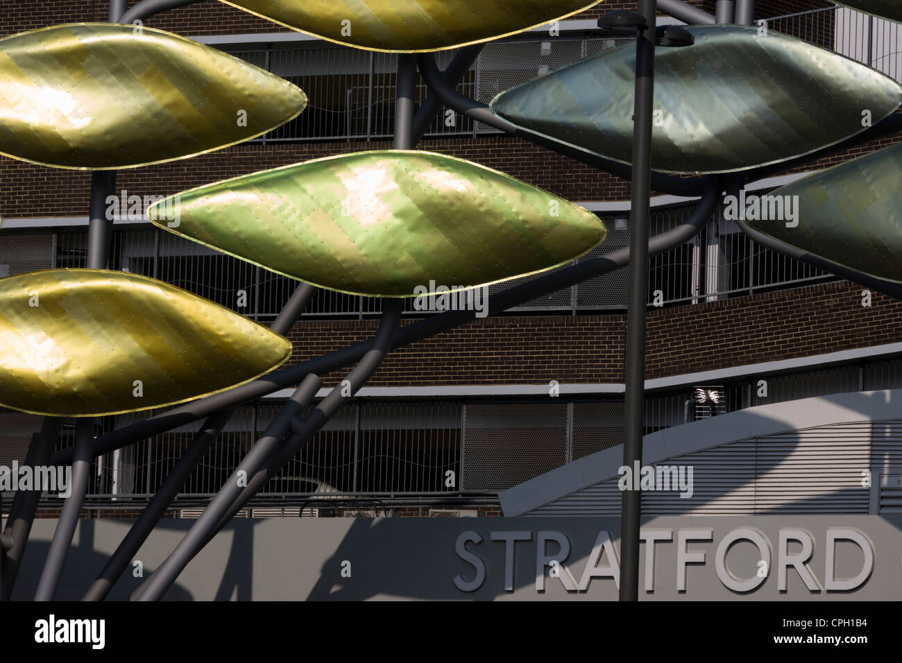 The new kinetic sculpture at Stratford Centre 'The Shoal' at the ...