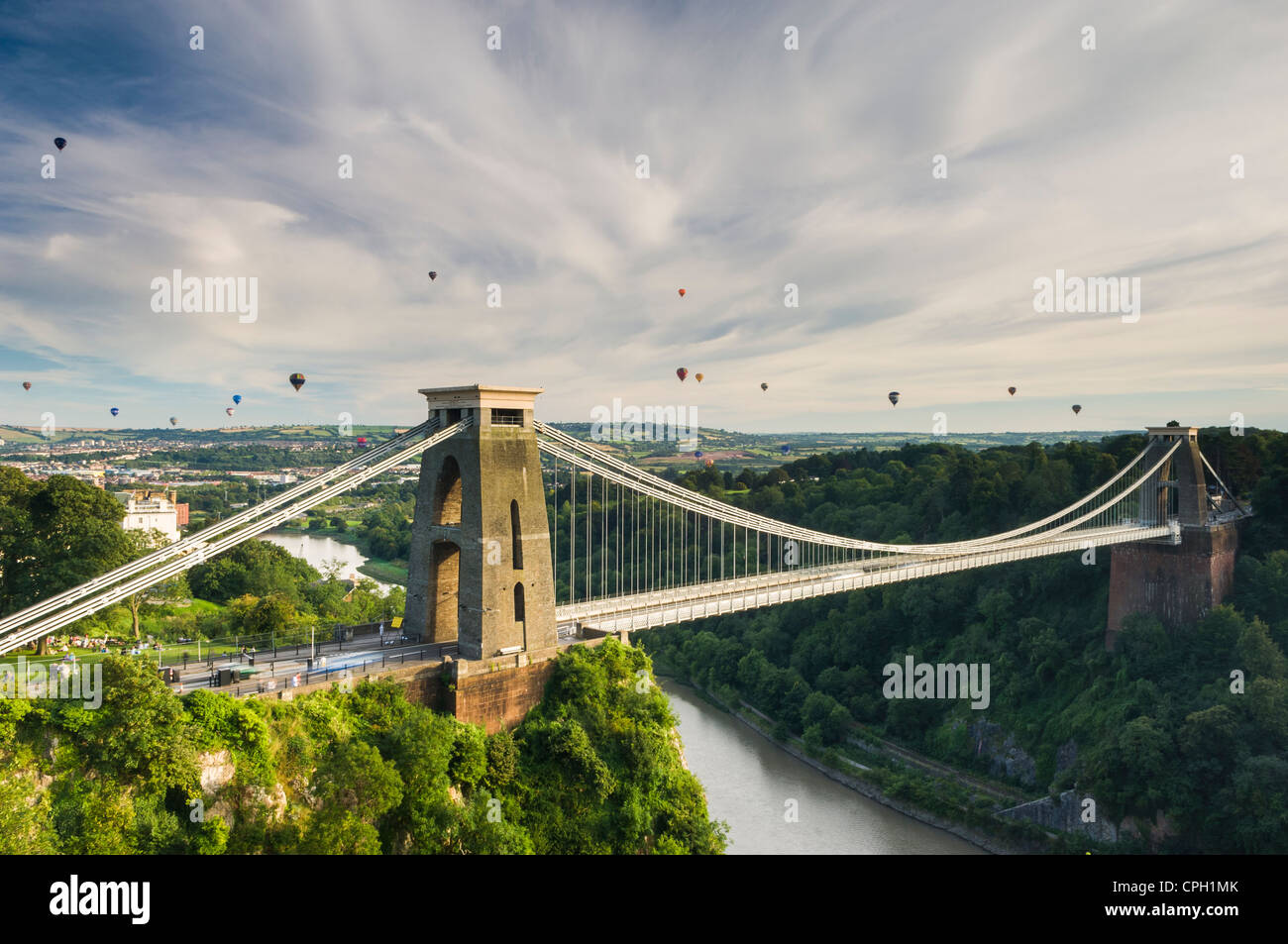 Hot air balloons over Clifton suspension bridge part of the Bristol ...