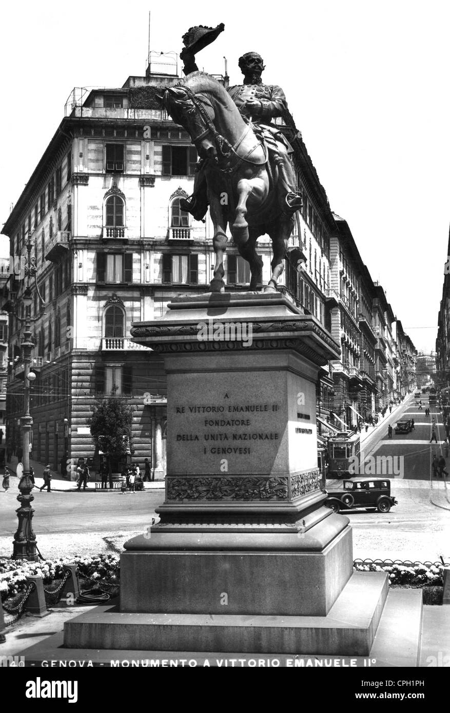 geography / travel, Italy, Genoa, monuments, monument of King Victor ...