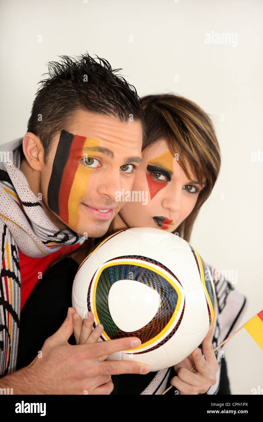 Germany flag facepaint hi-res stock photography and images - Alamy
