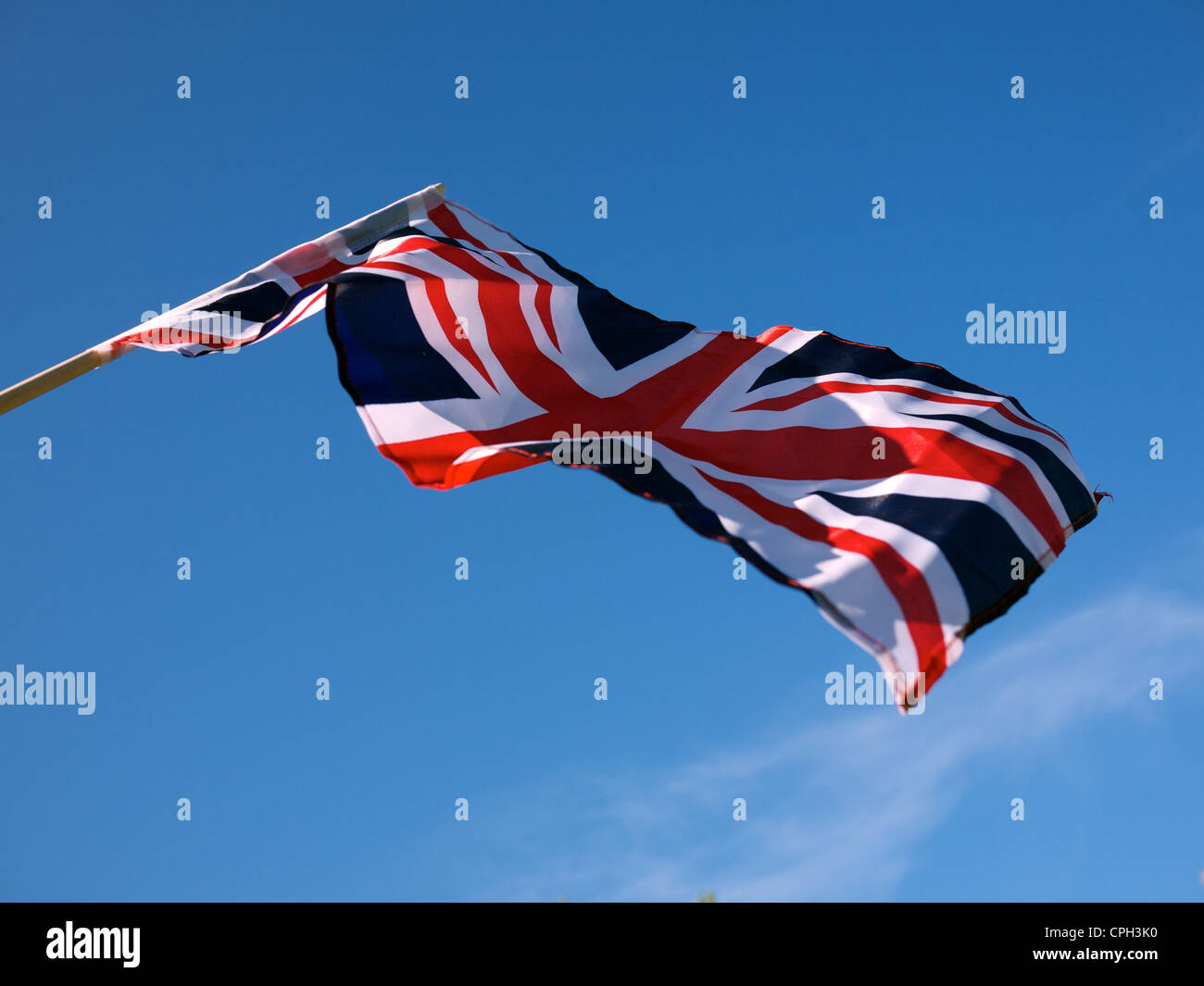 Flag waving union jack hi-res stock photography and images - Alamy