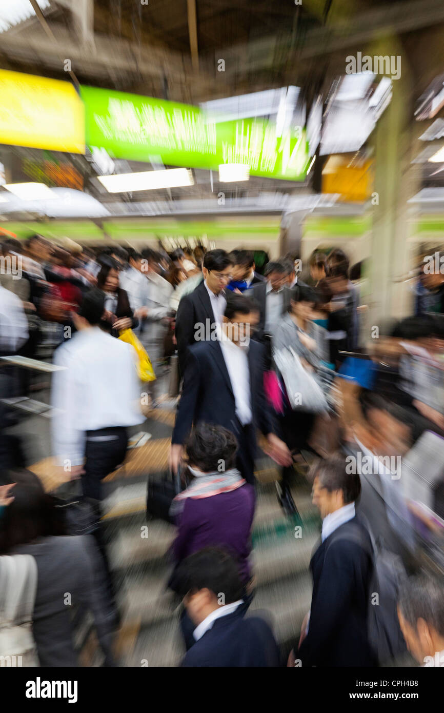 Asia, Japan, Tokyo, Shinjuku, Shinjuku Station, Rush Hour, Commuters ...