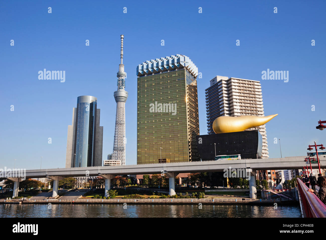 Asia, Japan, Tokyo, Asakusa, Sky, Tree, Tower, Skytree Tower, Sumida River, River, Sumida ...