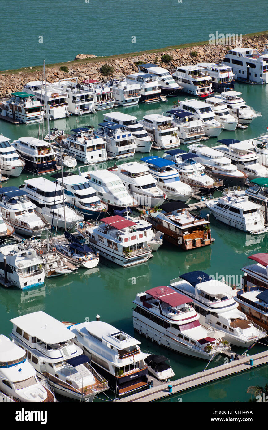 Asia, China, Hong Kong, Lantau, Discovery Bay, Waterfront, Marina ...