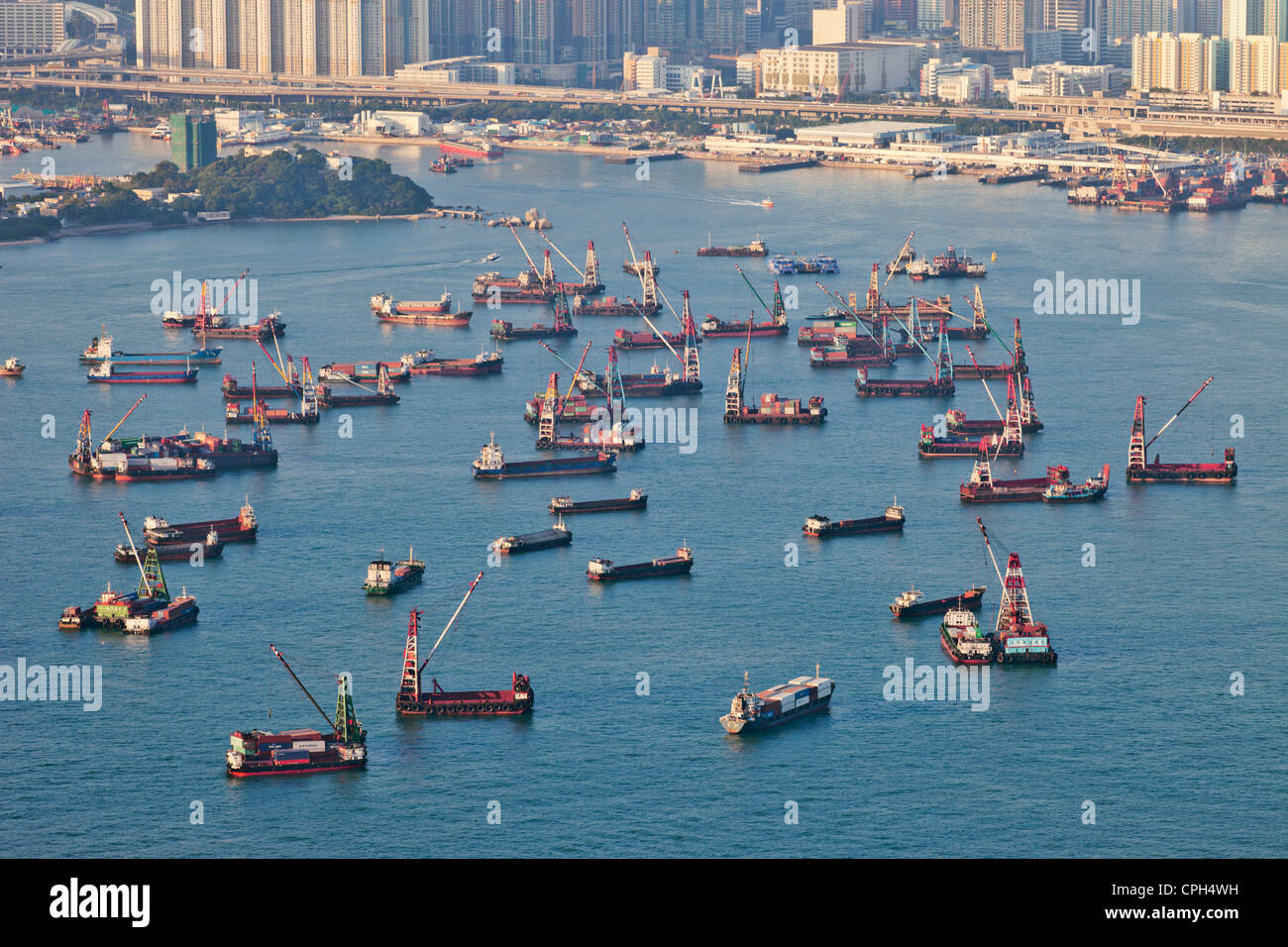 Asia, China, Hong Kong, Victoria Harbour, Ship, Ships, Shipping, Boats ...